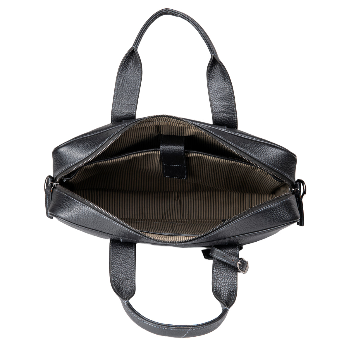 Black Leather Difa Office Bag - Chris Louis