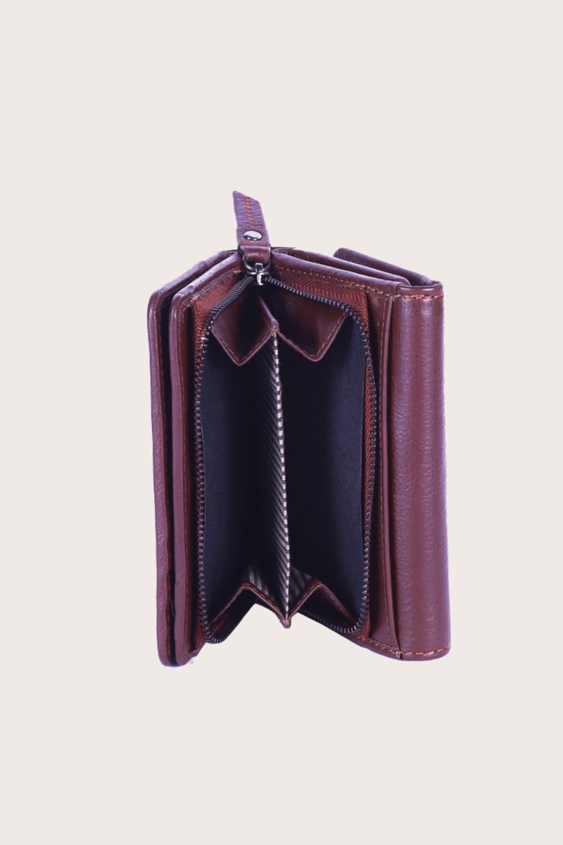Brown Leather Gilgie Ladies Wallet – Chris Louis